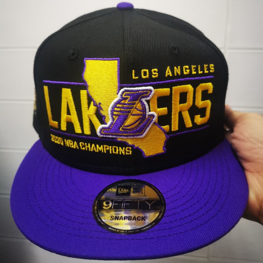 LA Lakers 2020 NBA Finals Champs Snapback Cap by New Era - Black/Gold ...