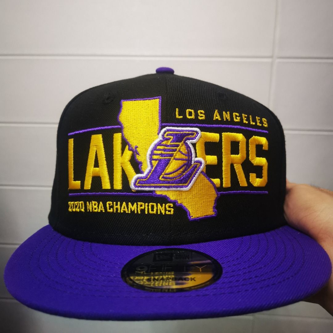 LA Lakers 2020 NBA Finals Champs Snapback Cap by New Era - Black/Gold ...