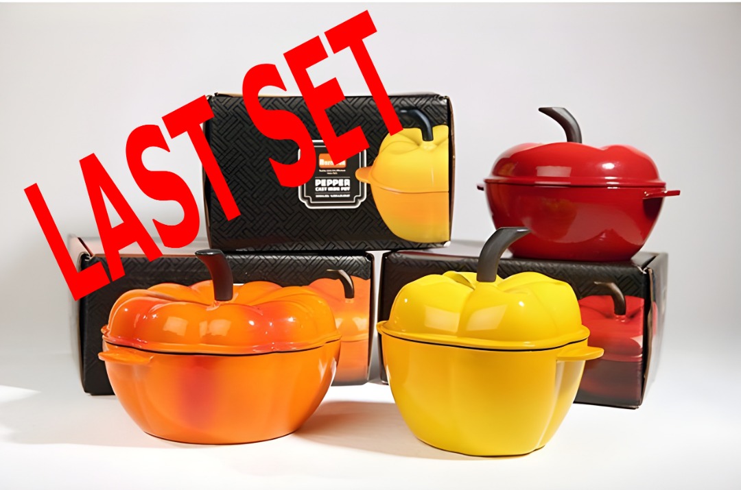 LAST SET Premium Cast iron (Berndes, Pumpkin Pot), Furniture & Home ...