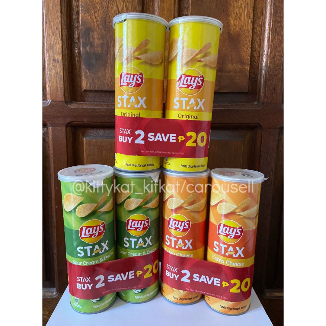 Lays Stax Potato Chips 105g Bundle of 2 on Carousell