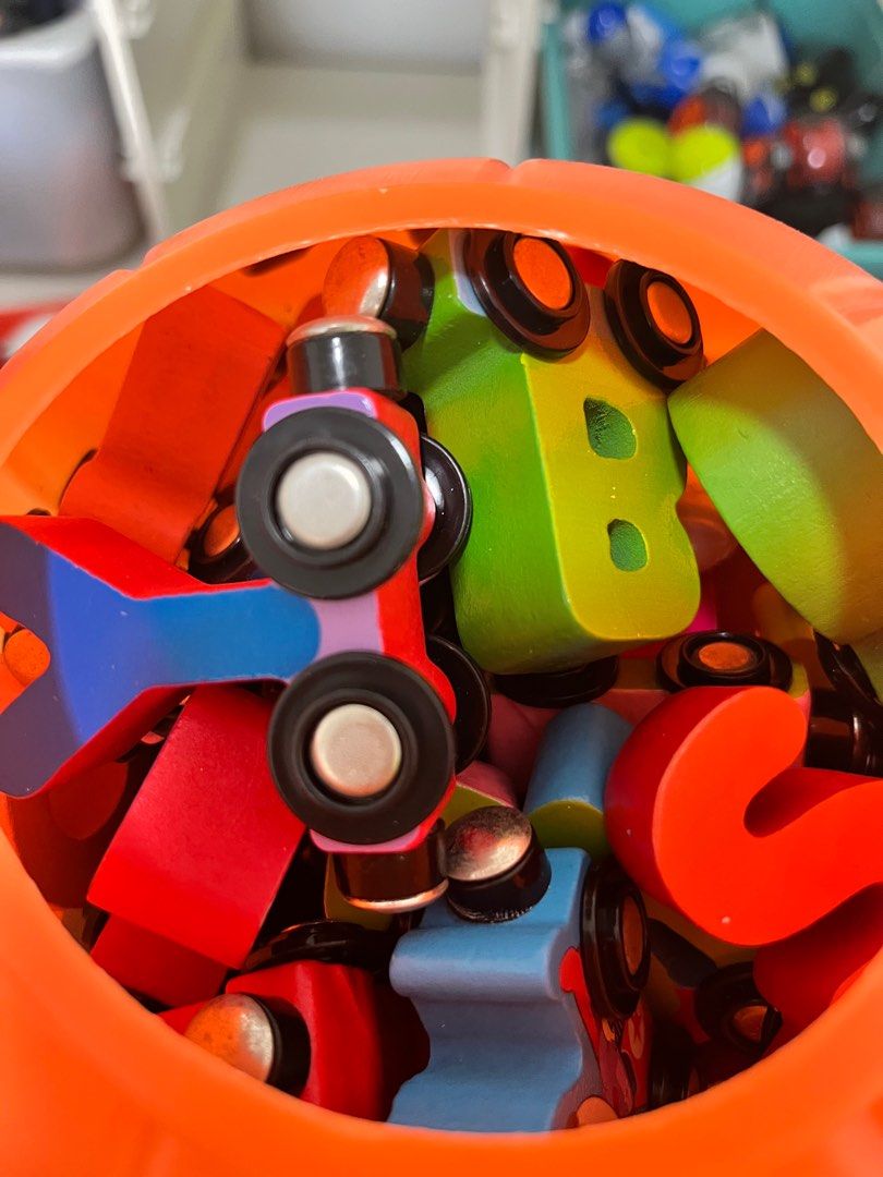 Legos train, alphabet magnets, magnet tower, building parts…, Hobbies ...