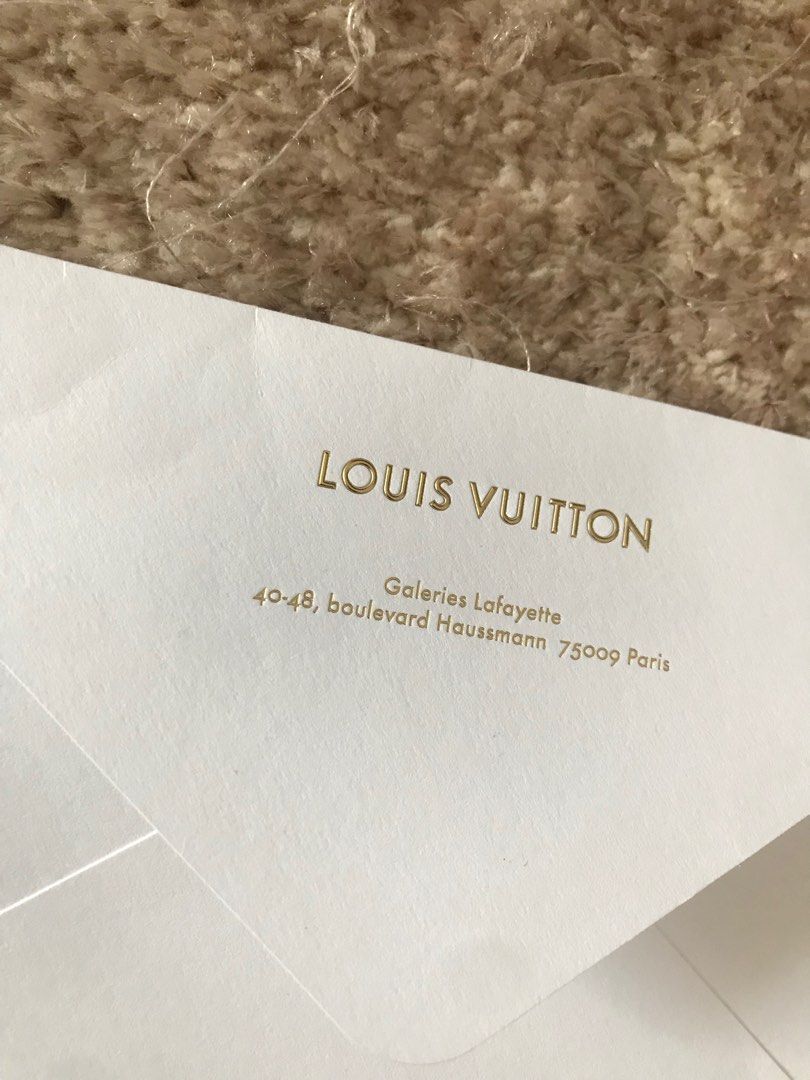 Louis Vuitton LV envelope amplop card auth ucapan greeting bday card ...