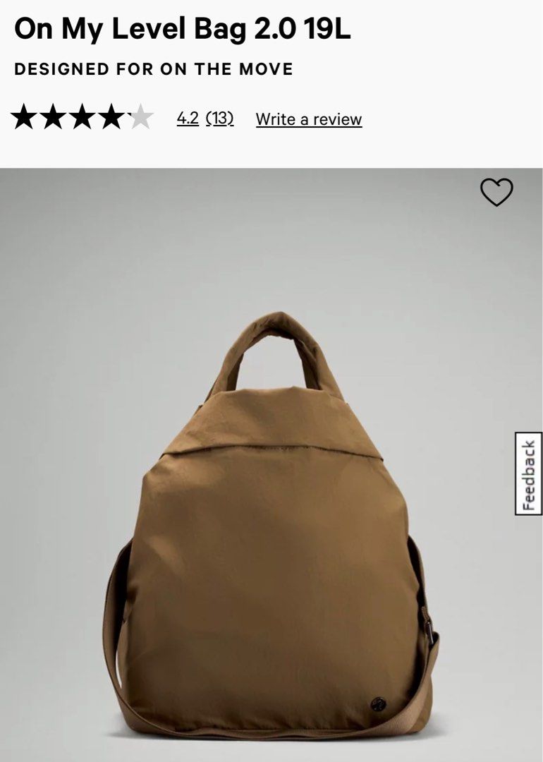Lululemon On My Level Bag 19L, Women's Fashion, Bags & Wallets, Cross ...