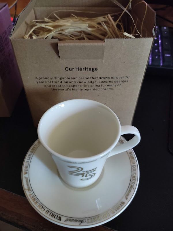 Luzerne Espressor Cup + Saucer (25th Year World Gourmet Summit) x 2 ...