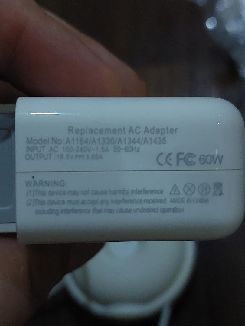 Macbook Pro 60W AC adapater, Computers & Tech, Parts & Accessories ...