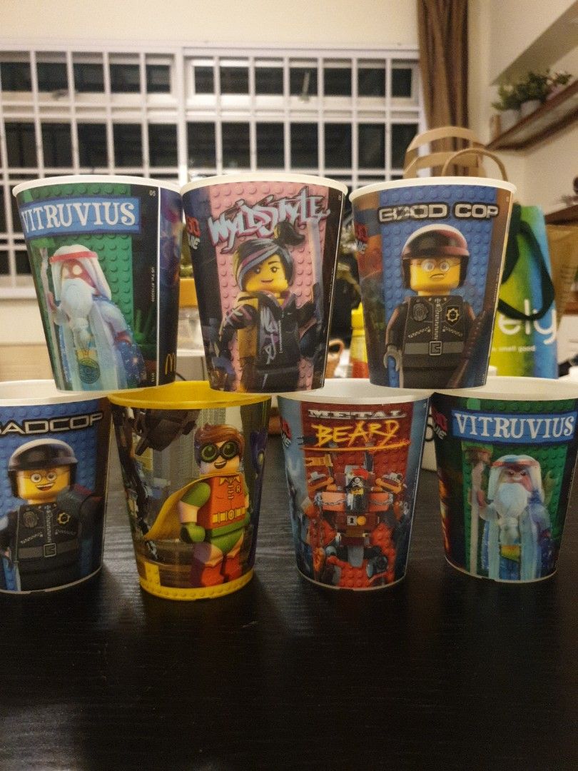 MCdonalds Collectible Cups Lego Movie (Set of 7), Hobbies & Toys, Toys ...