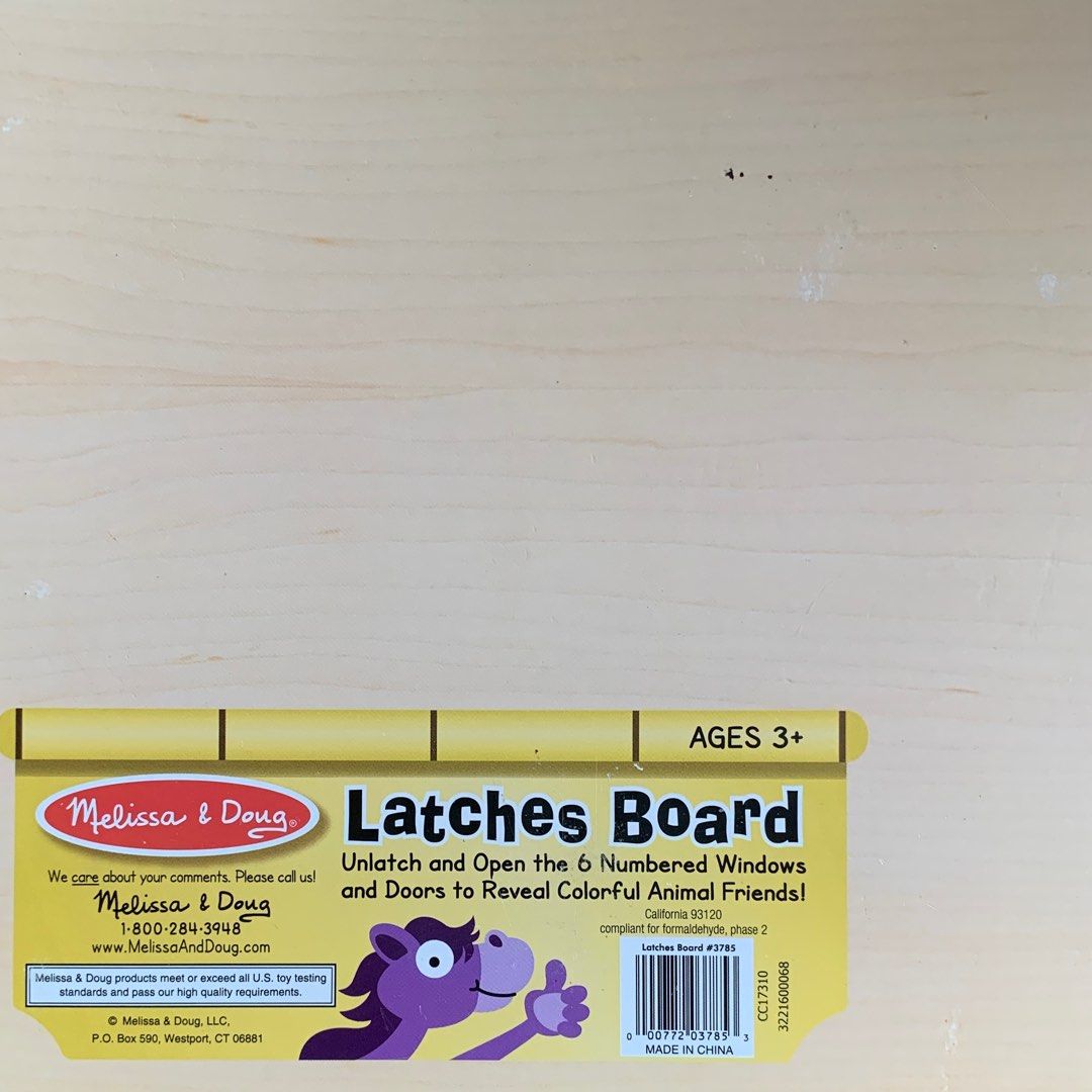 Melissa & Doug Latches Board, 兒童＆孕婦用品, 嬰兒玩具 - Carousell
