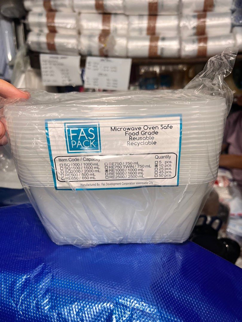 Microwavable Container 1000ML - FASPACK, Furniture & Home Living ...