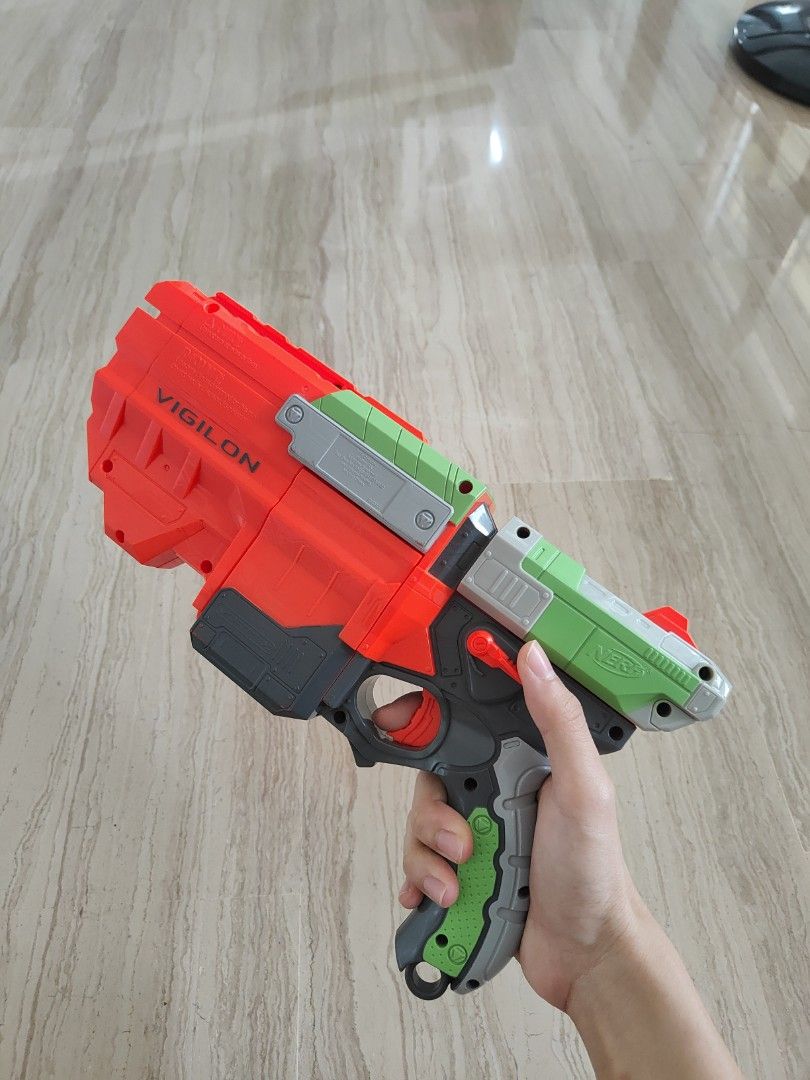 NERF Vigilon Vortex Blaster w/ 5 Rounds, Hobbies & Toys, Toys & Games ...