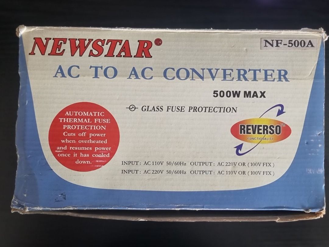NEWSTAR NF-500A AC TO AC CONVERTER, TV & Home Appliances, Electrical ...
