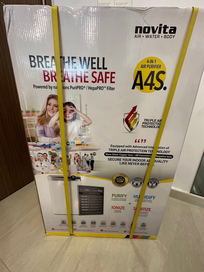 Novita A4S, comes with 2 free novita solution, TV & Home Appliances, Air Purifiers ...