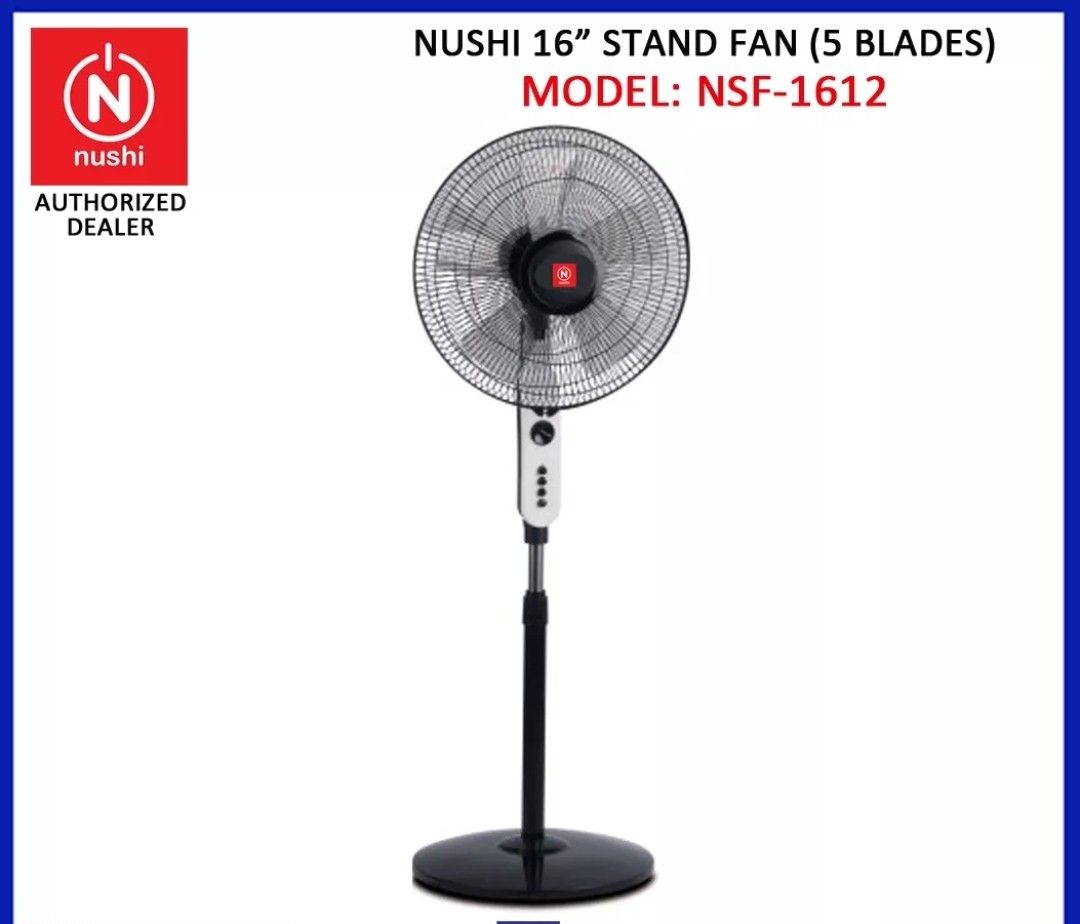 NUSHI NSF-1612 STAND FAN, Furniture & Home Living, Lighting & Fans ...