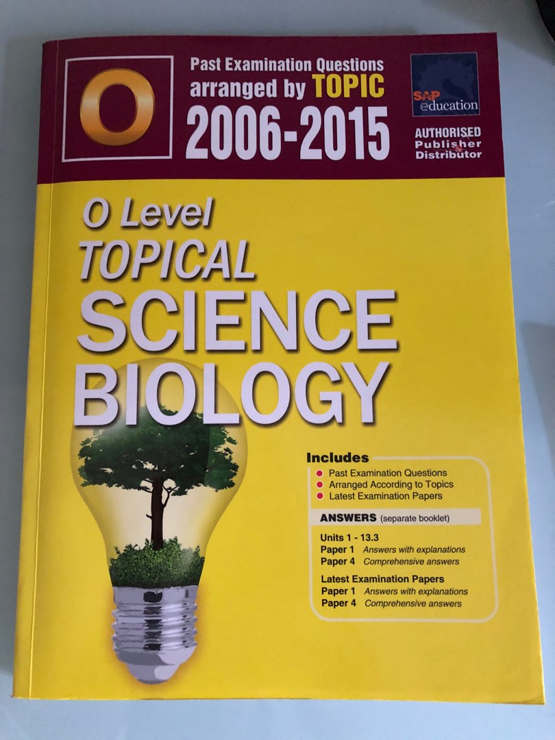 O Level Topical Science Biology, 興趣及遊戲, 書本 & 文具, 書本及雜誌 - 補充練習 - Carousell