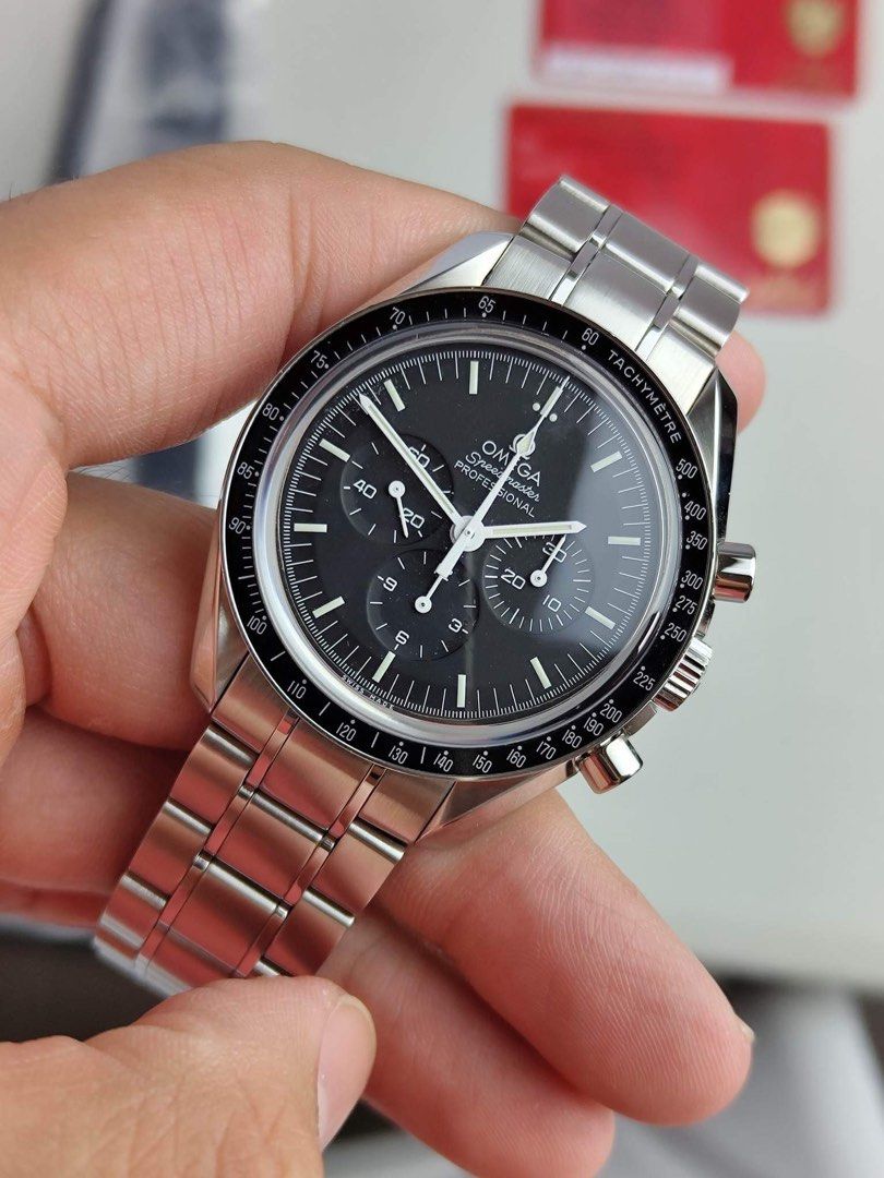 Omega Speedmaster Moonwatch 1863 Sapphire sandwich big box, 名牌, 手錶 ...