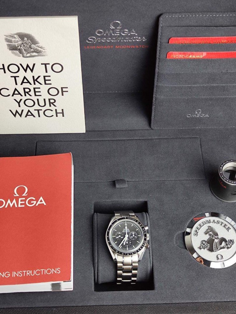 Omega Speedmaster Moonwatch 1863 Sapphire sandwich big box, 名牌, 手錶 ...