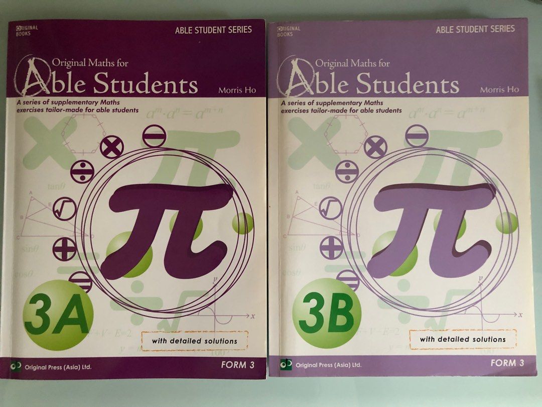 Original Maths for Able Students 3A, 3B with answer, 興趣及遊戲, 書本 & 文具, 書本 ...