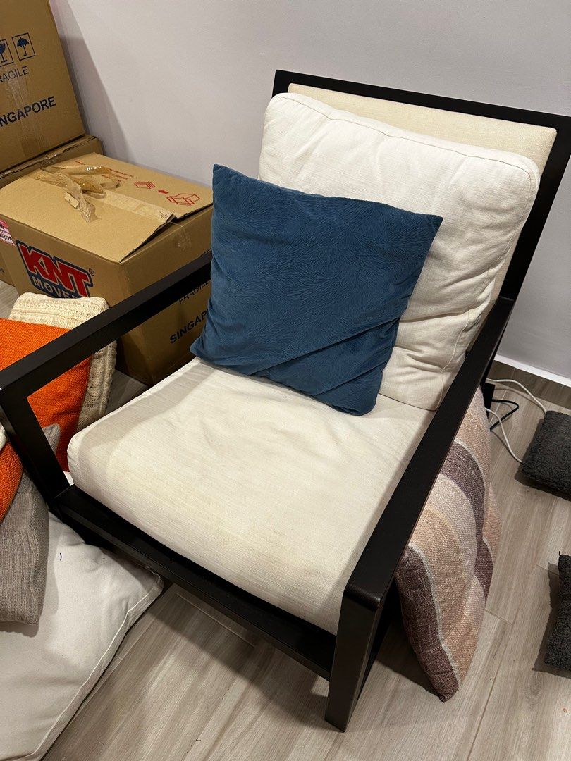 Pair of Black and white arm chairs, Furniture & Home Living, Furniture ...