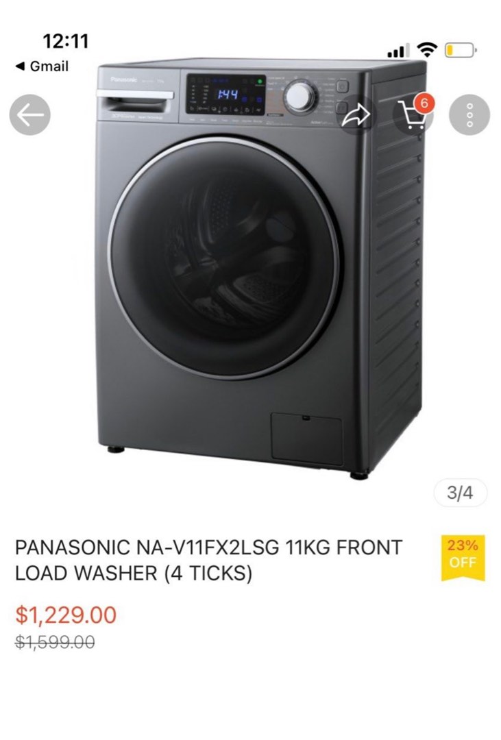 PANASONIC NA-V11FX2LSG 11KG FRONT LOAD WASHER (4 TICKS), TV & Home ...