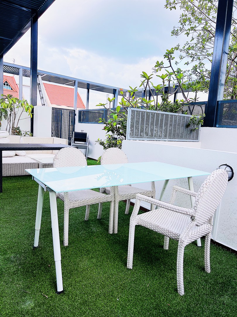 Patio glass table, Furniture & Home Living, Furniture, Tables & Sets on ...