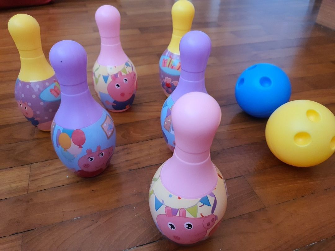 Peppa pig bowling set for kids, Hobbies & Toys, Toys & Games on Carousell