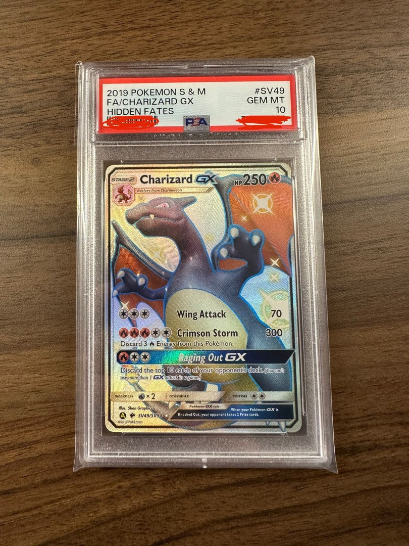 Pokemon Charizard GX Hidden fates PSA 10, Hobbies & Toys, Toys & Games ...