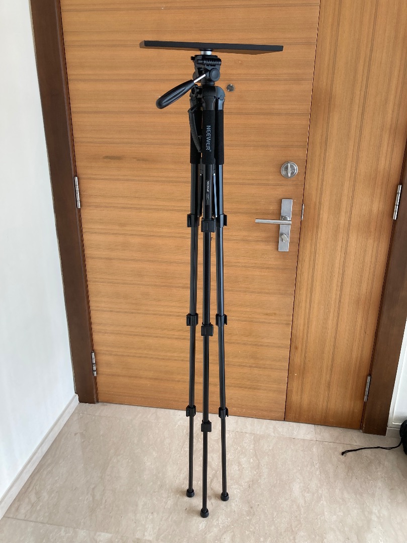 Portable Aluminum Alloy Camera 2 in 1 Tripod with 3 Way Swivel Pan Head ...