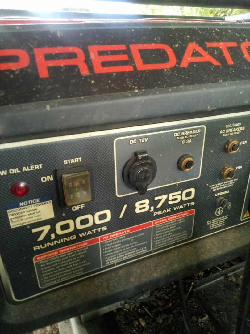 Predator Generator 8750 Watts, Commercial & Industrial, Industrial ...