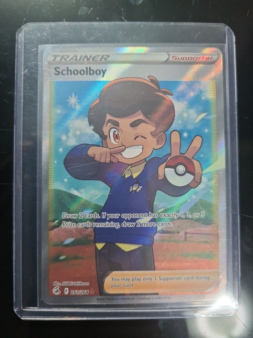 [PRICED TO CLEAR] Pokemon Schoolboy Full Art Fusion Strike ENG, Hobbies ...