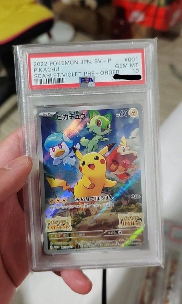 POKEMON PSA 10 PIKACHU 001/SV-P, Hobbies & Toys, Toys & Games on Carousell