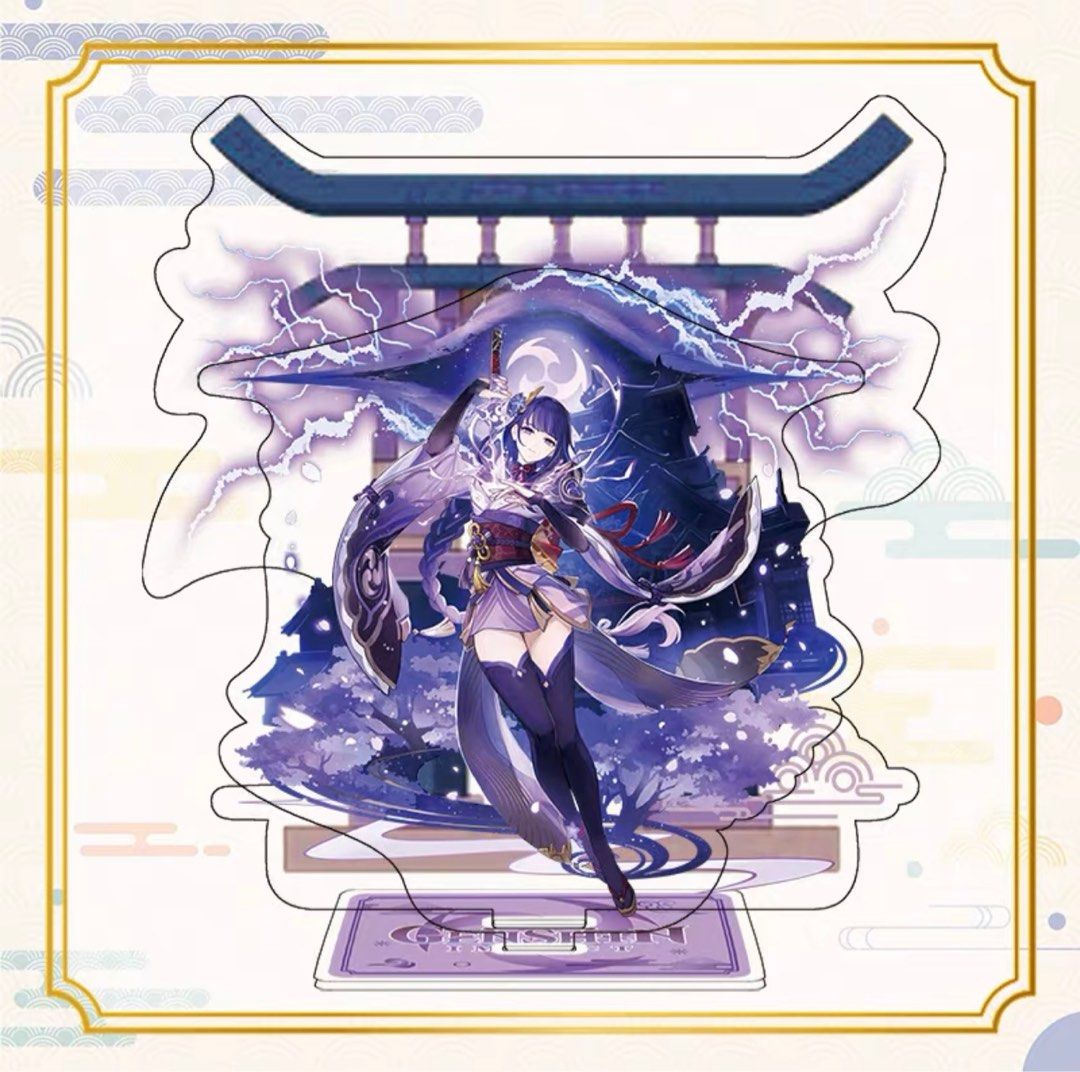 Raiden Shogun Genshin Impact Acrylic Figurine, Hobbies & Toys, Toys ...