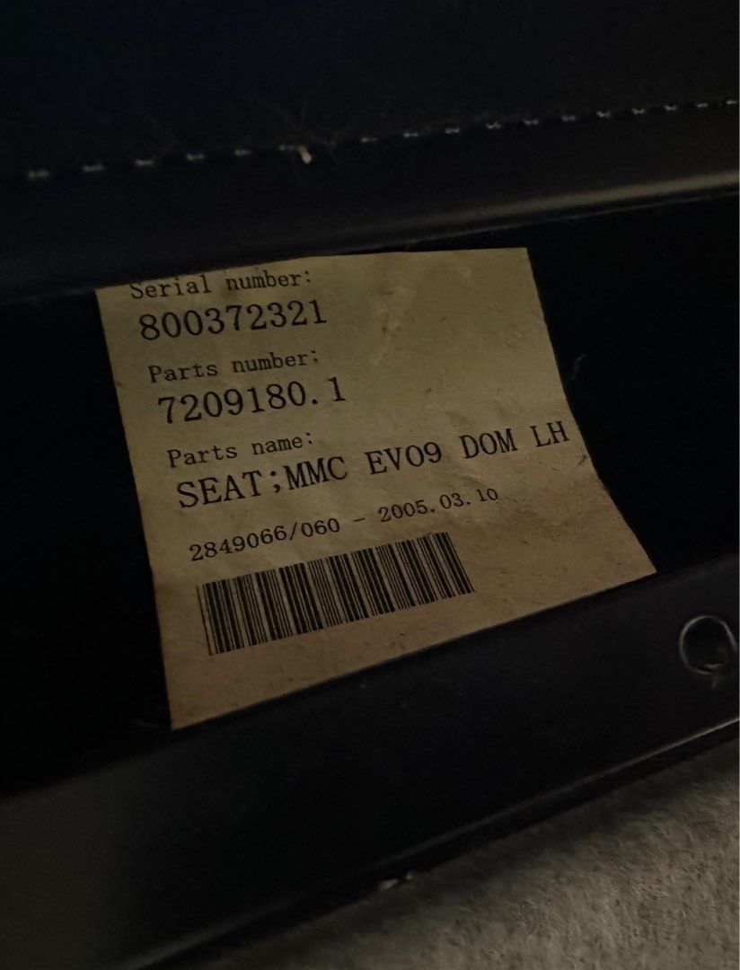 Recaro Evo 9 GSR Passenger Seat Evolution IX, Furniture & Home Living ...