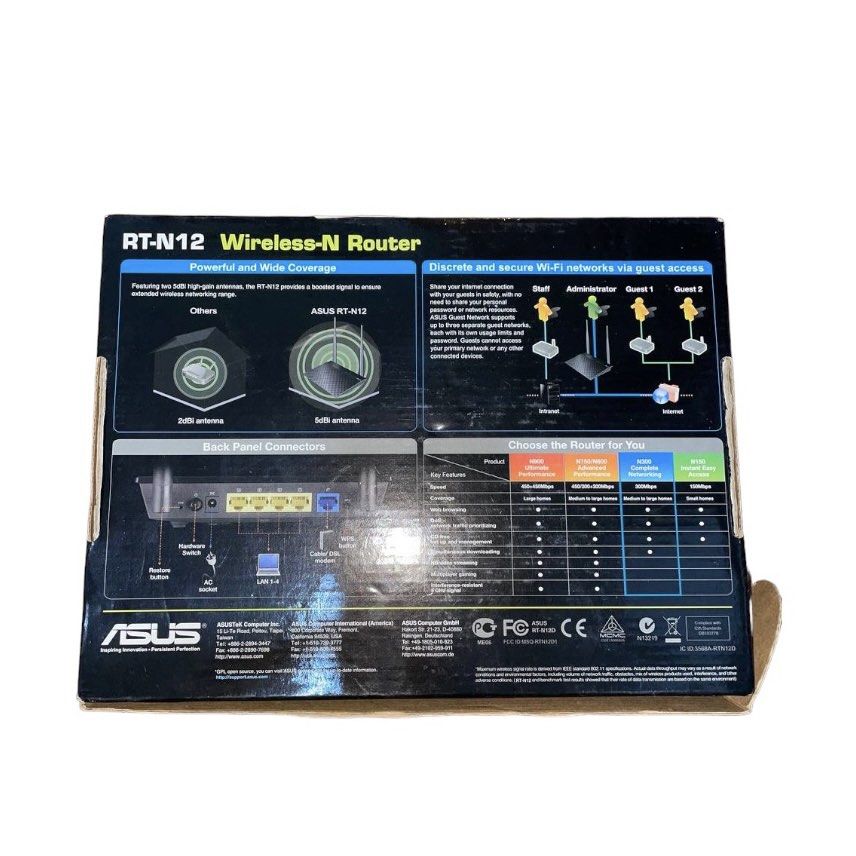 ASUS RT-N12 3-in-1 Router Wireless, Computers & Tech, Parts ...