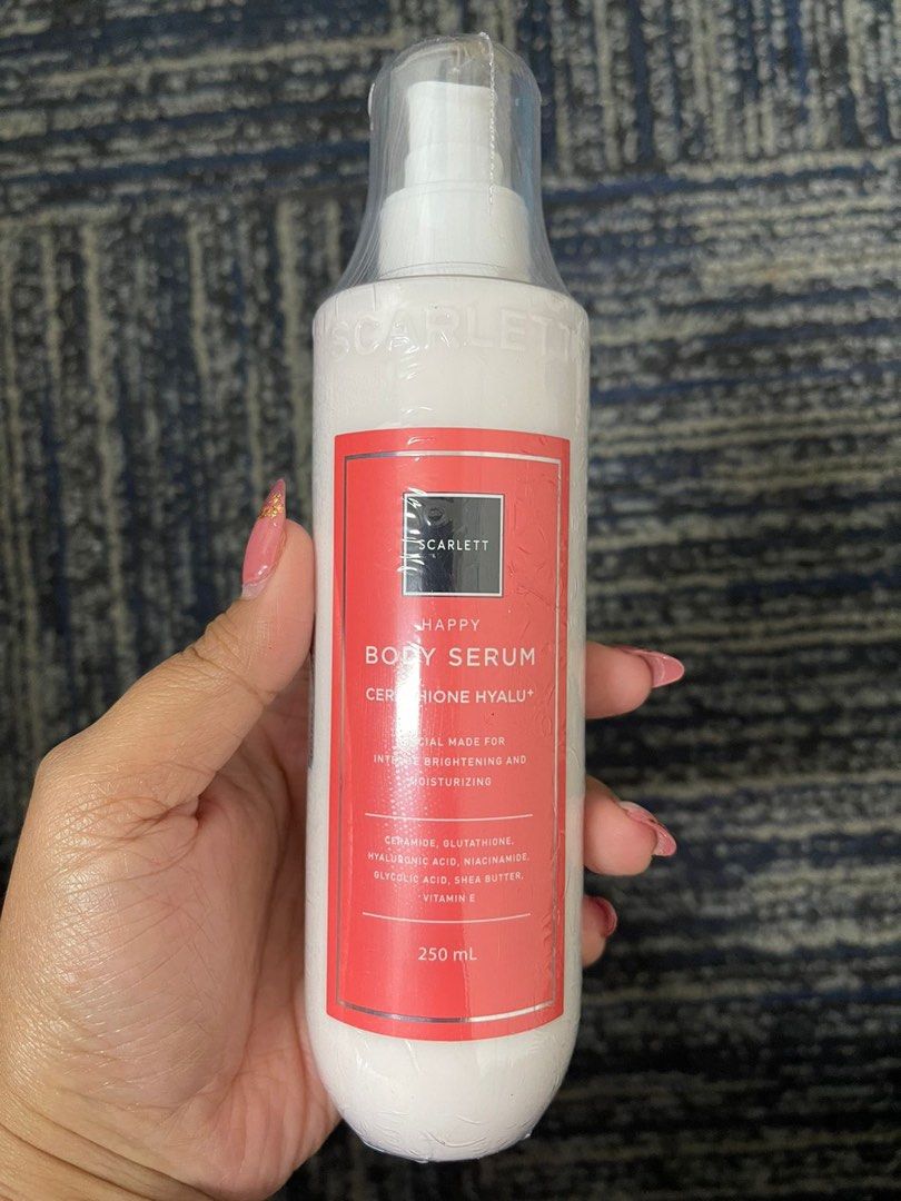 scarlet body serum happy, Kesehatan & Kecantikan, Kulit, Sabun & Tubuh ...