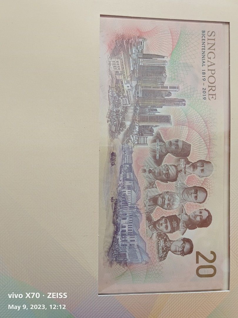 SG BICENTENNIAL COMMEMORATIVE - $20 Singapore Dollars note, Hobbies ...