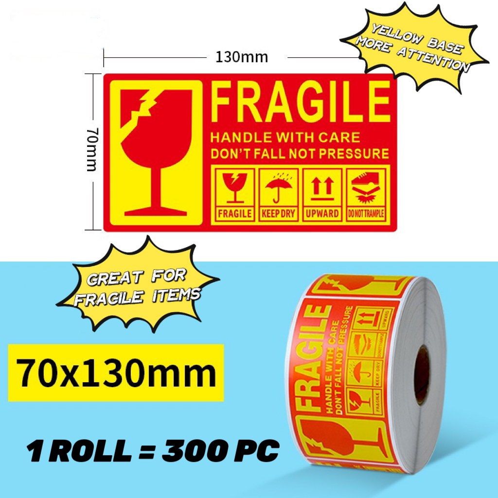 [SG] Fragile Sticker Packaging Label Mailing Label Fragile Label ...