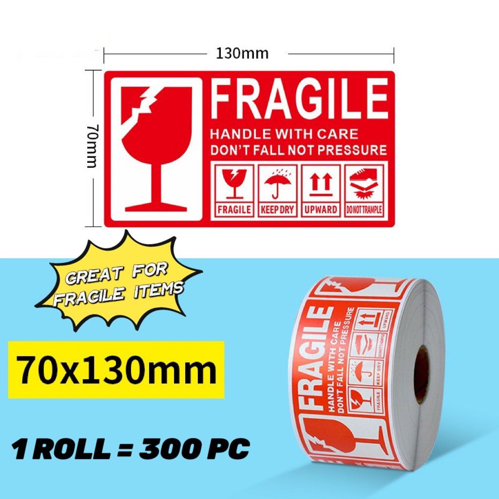 [SG] Fragile Sticker Packaging Label Mailing Label Fragile Label ...