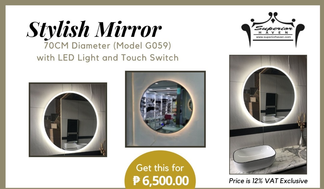 SH Stylist Mirror Model G059 with LED light and Touch Switch on Carousell