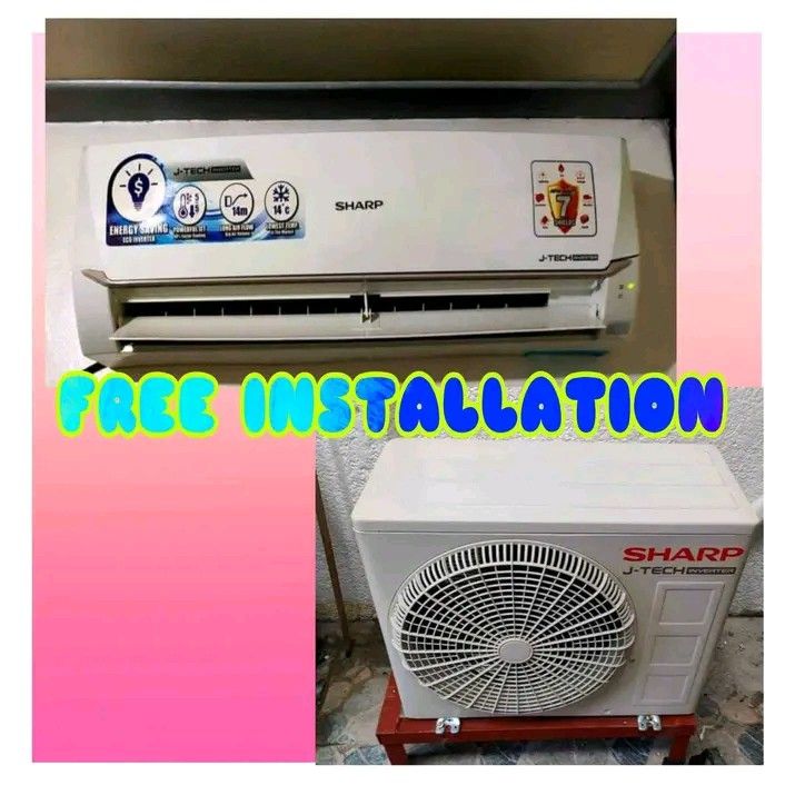 Sharp j tech split type inverter aircon with Free Installations brand ...