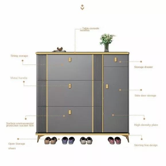 #SALEPASRAYA Shoe Racks Sideboard Cabinet White Color, Furniture & Home ...