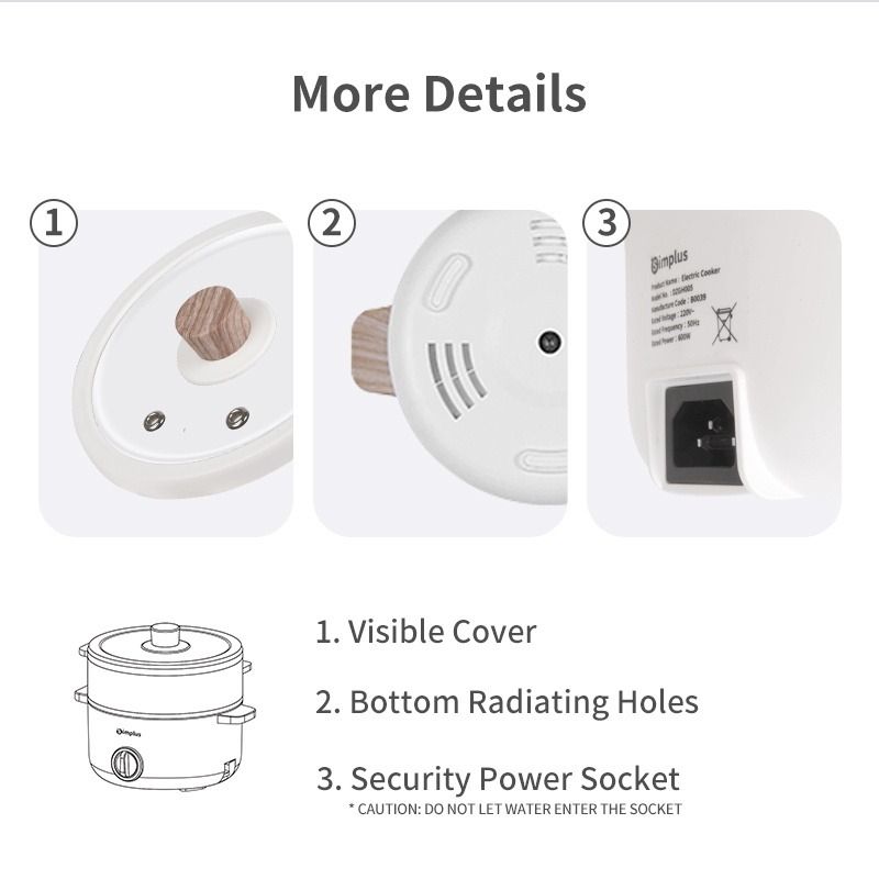 Simplus Electric Cooker With Steamer Multicooker, TV & Home Appliances ...