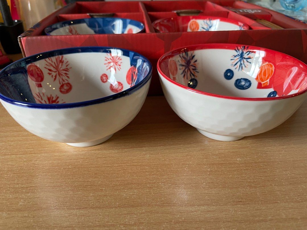 Tiger Beer Chinese Bowls and Chopsticks gift set, Furniture & Home ...