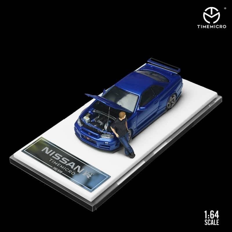 Time Mirco 1/64 Scale Fast and Furious Skyline GT-R R34, Open-Hood ...