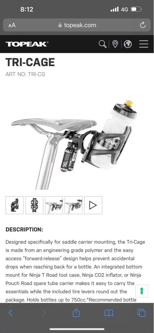 Topeak Saddle Tri-Cage and Omni-Backup Elite Mounting, Sports Equipment ...