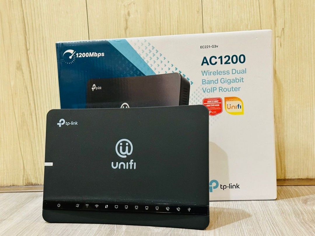 TP-Link EC221-G3v AC1200 Wireless Dual Band Gigabit VoIP Router ...