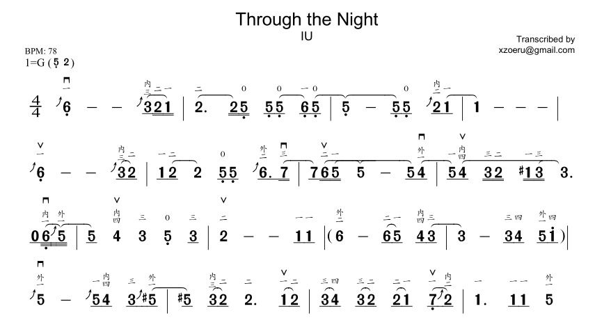Custom Erhu score transcription, Hobbies & Toys, Music & Media, Music ...