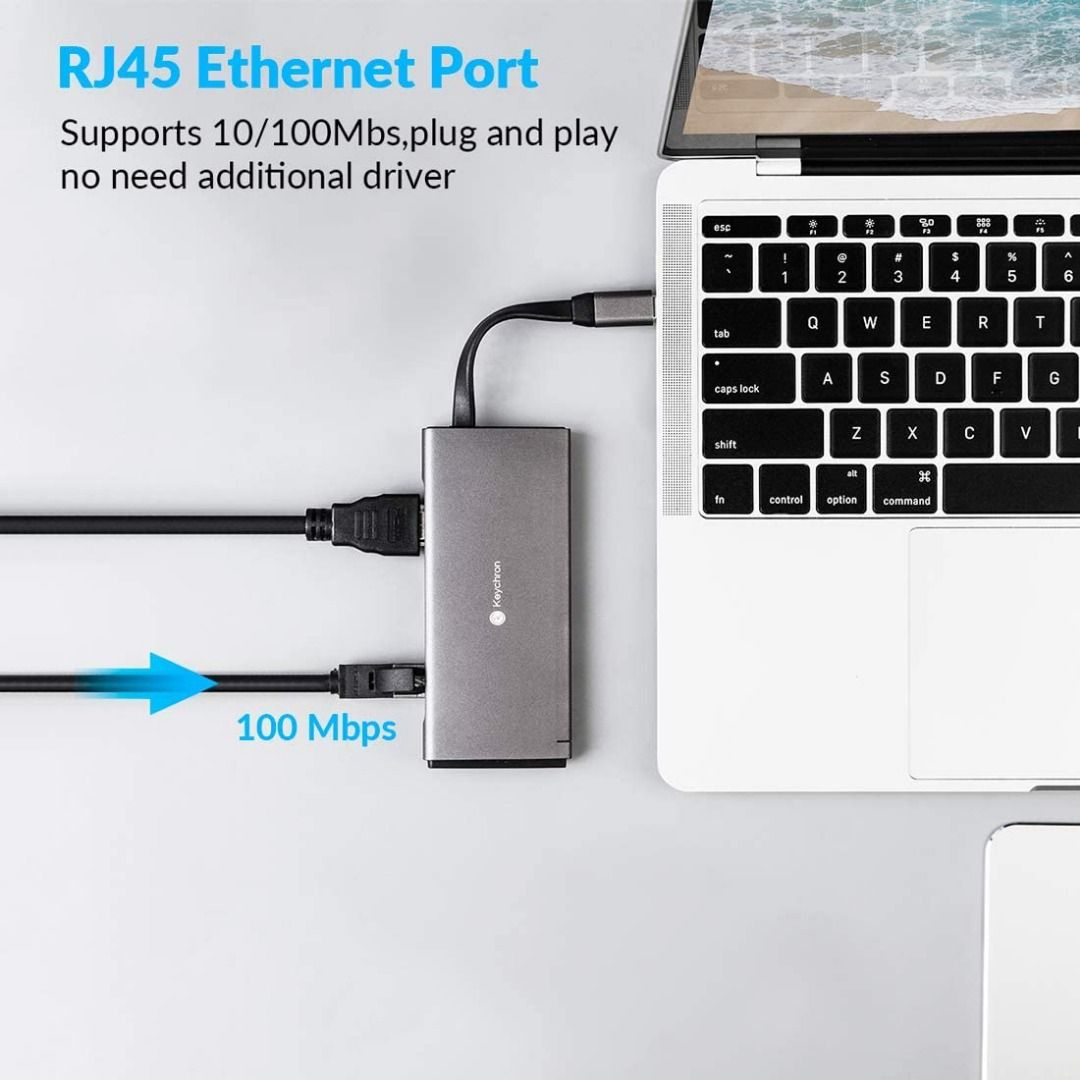 USB C Hub Adapter for MacBook Pro 2019 / MacBook 2018, Keychron 10 in 1 ...
