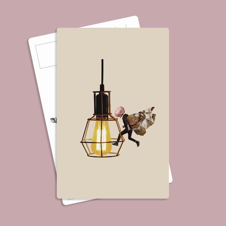Vintage Retro Moving Lantern Postcard, Hobbies & Toys, Stationery ...