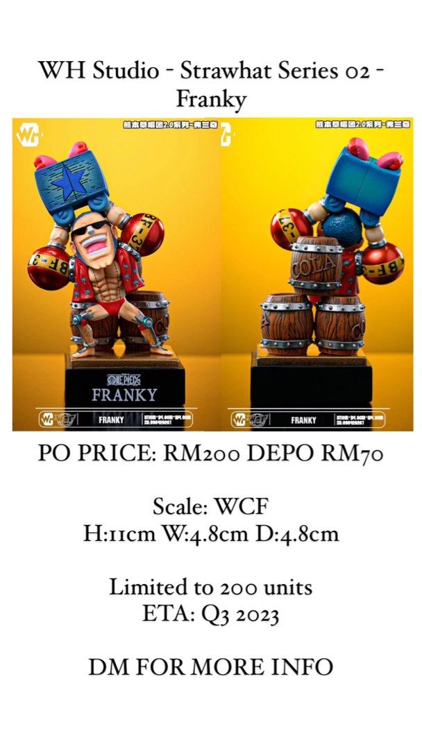 WH Studio - One Piece - Franky, Hobbies & Toys, Toys & Games on Carousell