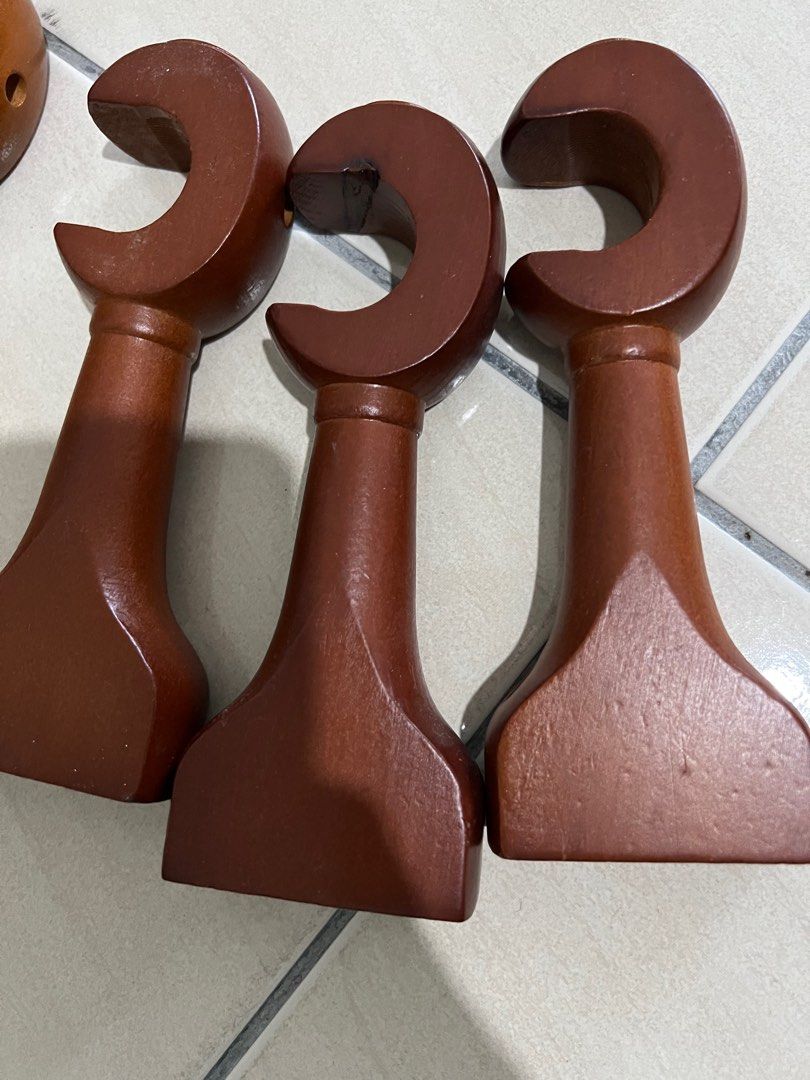 Wood Rod Brackets, Furniture & Home Living, Home Decor, Curtains ...