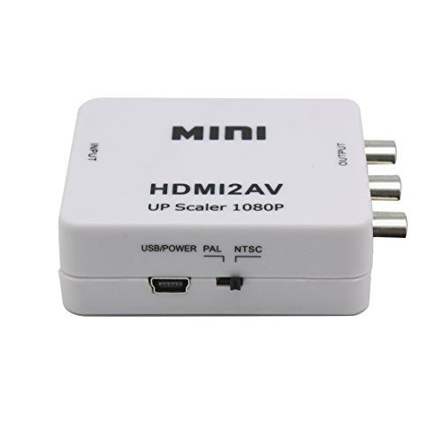 1080P Mini HD HDMI2AV Convertor Box HDMI to AV/CVBS L/R Video Adapter ...